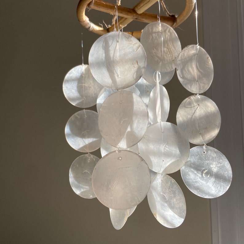 Capiz Shell Wind Chime Capiz Wind Chime Capiz Shell Mobile | Etsy