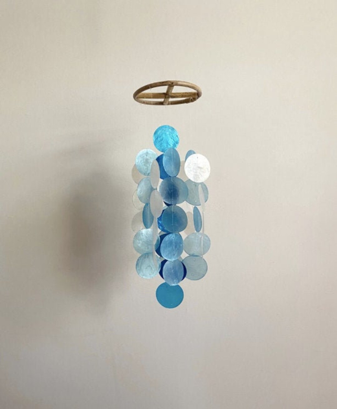 Ocean Shell Wind Chime | Water Sound Home Decor, Capiz Shell Mobile ...