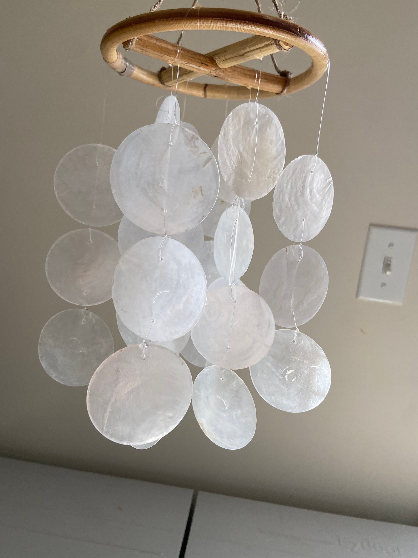 Capiz Shell Wind Chime Capiz Wind Chime Capiz Shell Mobile - Etsy