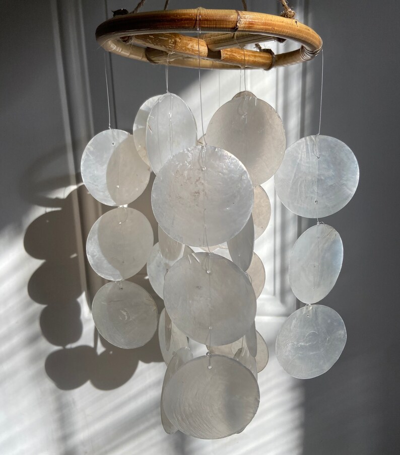 Capiz Shell Wind Chime Capiz Wind Chime Capiz Shell Mobile | Etsy