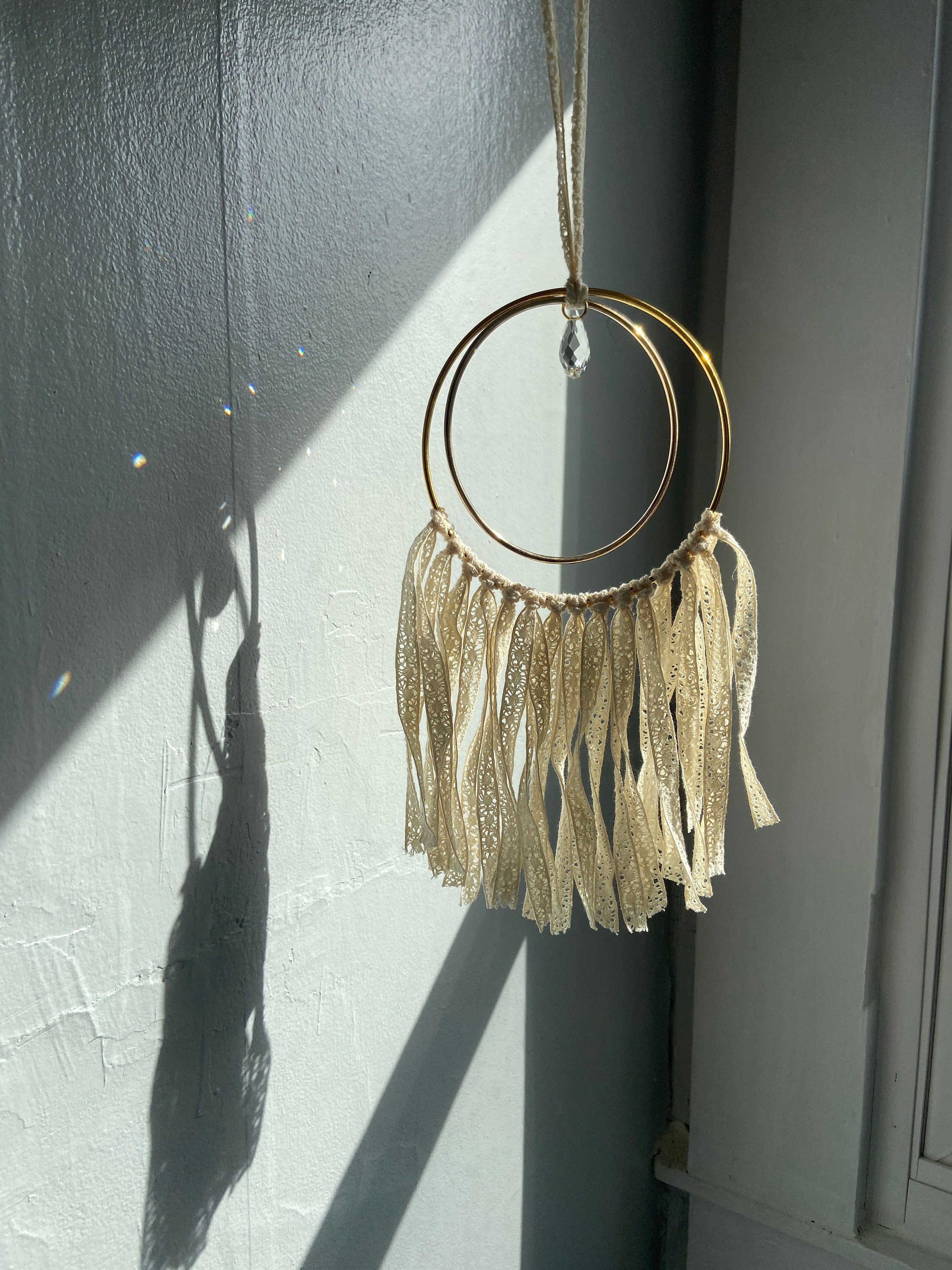 Macrame Sun Catcher Suncatchers Hanging Rainbow Accessory - Etsy