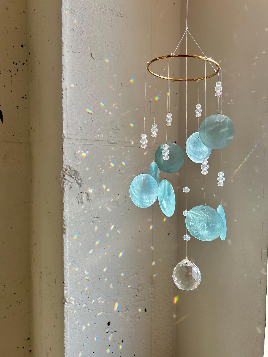 Wave Shell Sun Catcher | Wall Decor, Sun Catcher Prism, Rainbow Maker ...