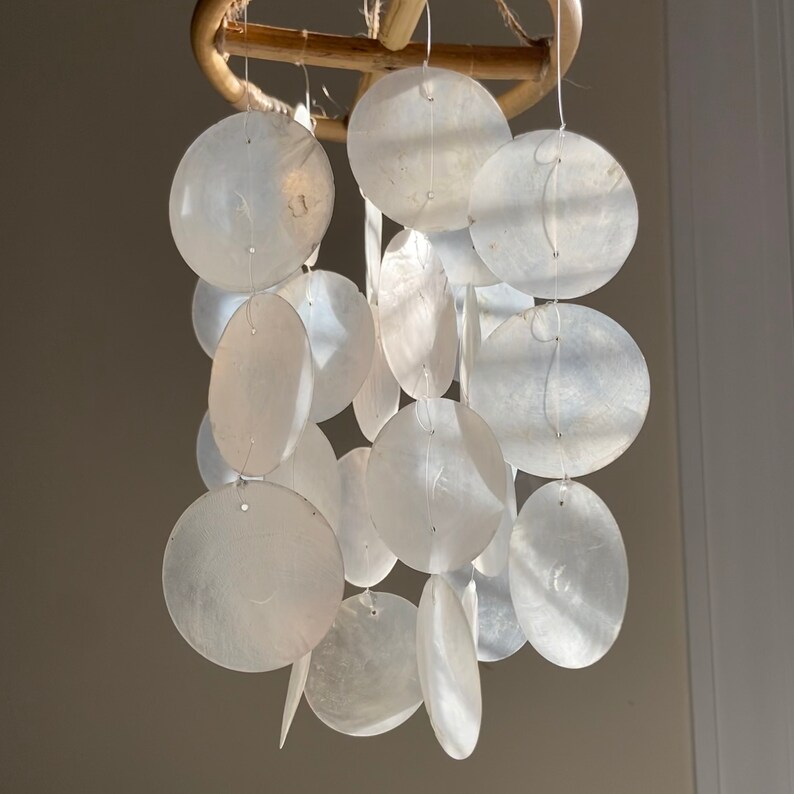 Capiz Shell Wind Chime Capiz Wind Chime Capiz Shell Mobile | Etsy