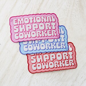 Funny Sticker - "emotional Support Coworker" Nurse Waterproof Decal for ...