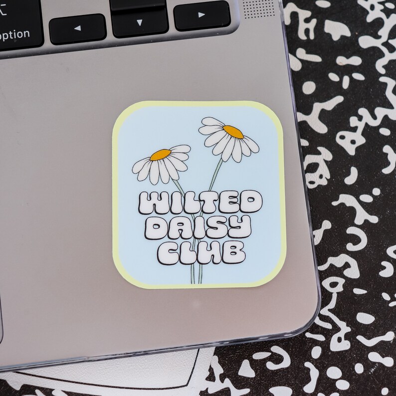 Funny Sticker - Wilted Daisy Club Nurse Waterproof for Water Bottle ...