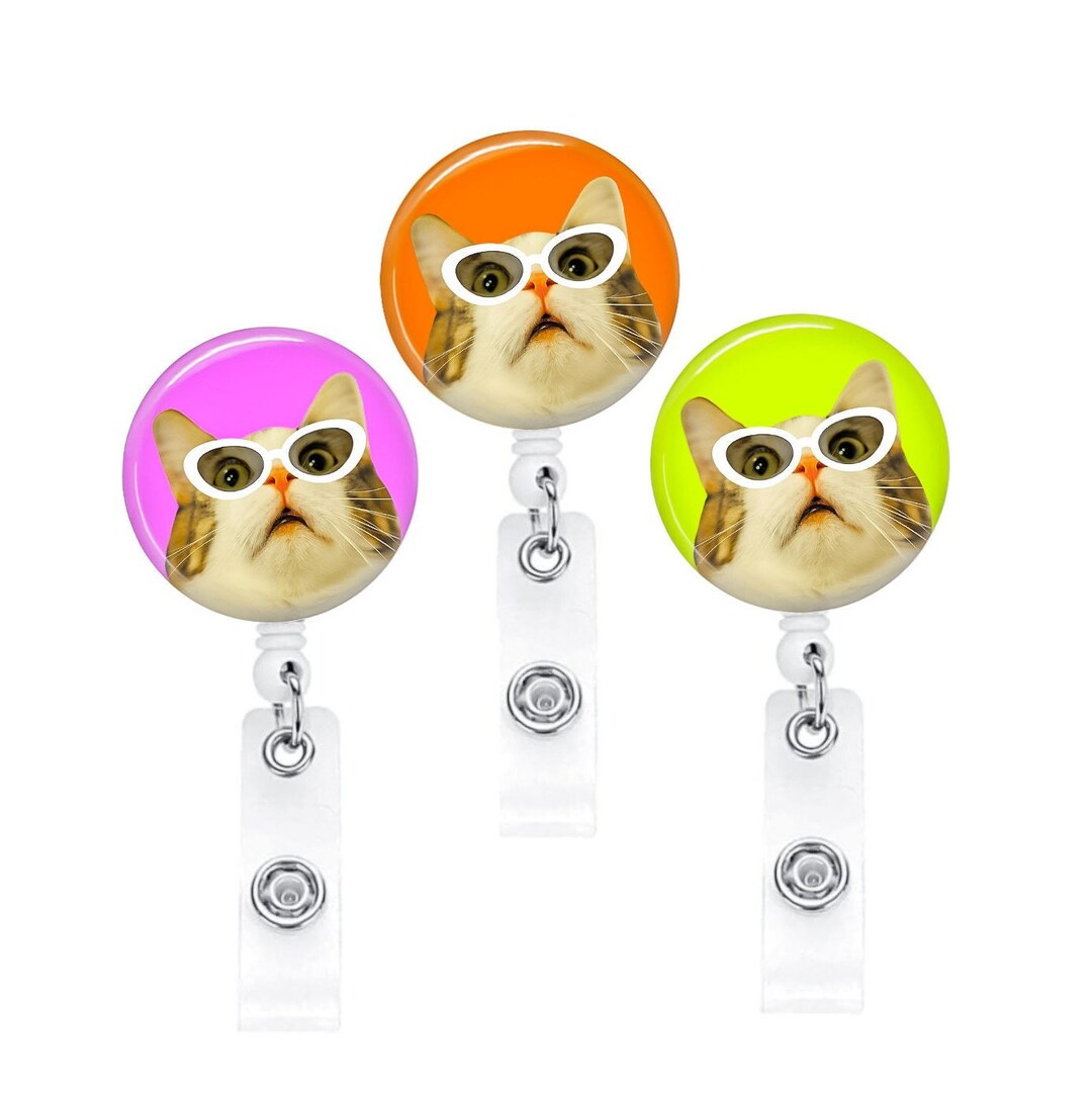 Funny Badge Reel Cat Meme ER Nurse ID Retractable Badge Reel Am I the ...