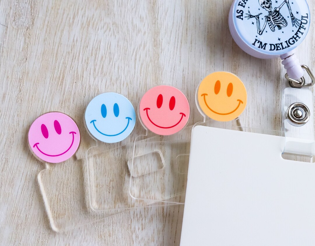 Badge Topper Smiley Face Nurse Gift ID Accessories ER Medical ICU ...