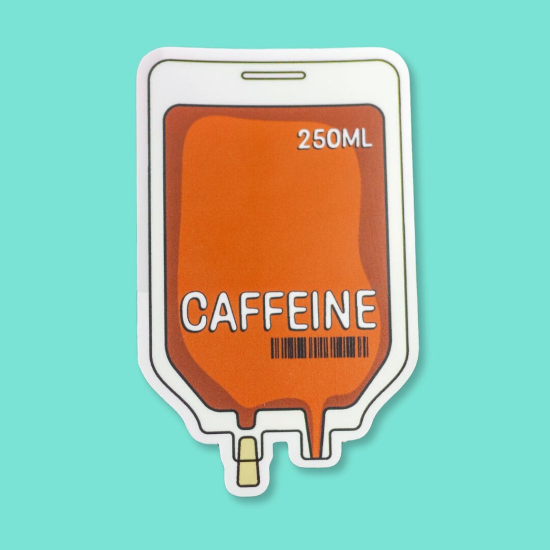 Funny Caffeine IV Bag Sticker - Nurse RN ER - Waterproof Decal - Etsy
