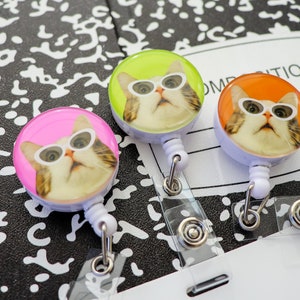 Funny Badge Reel Cat Meme ER Nurse ID Retractable Badge Reel Am I the ...