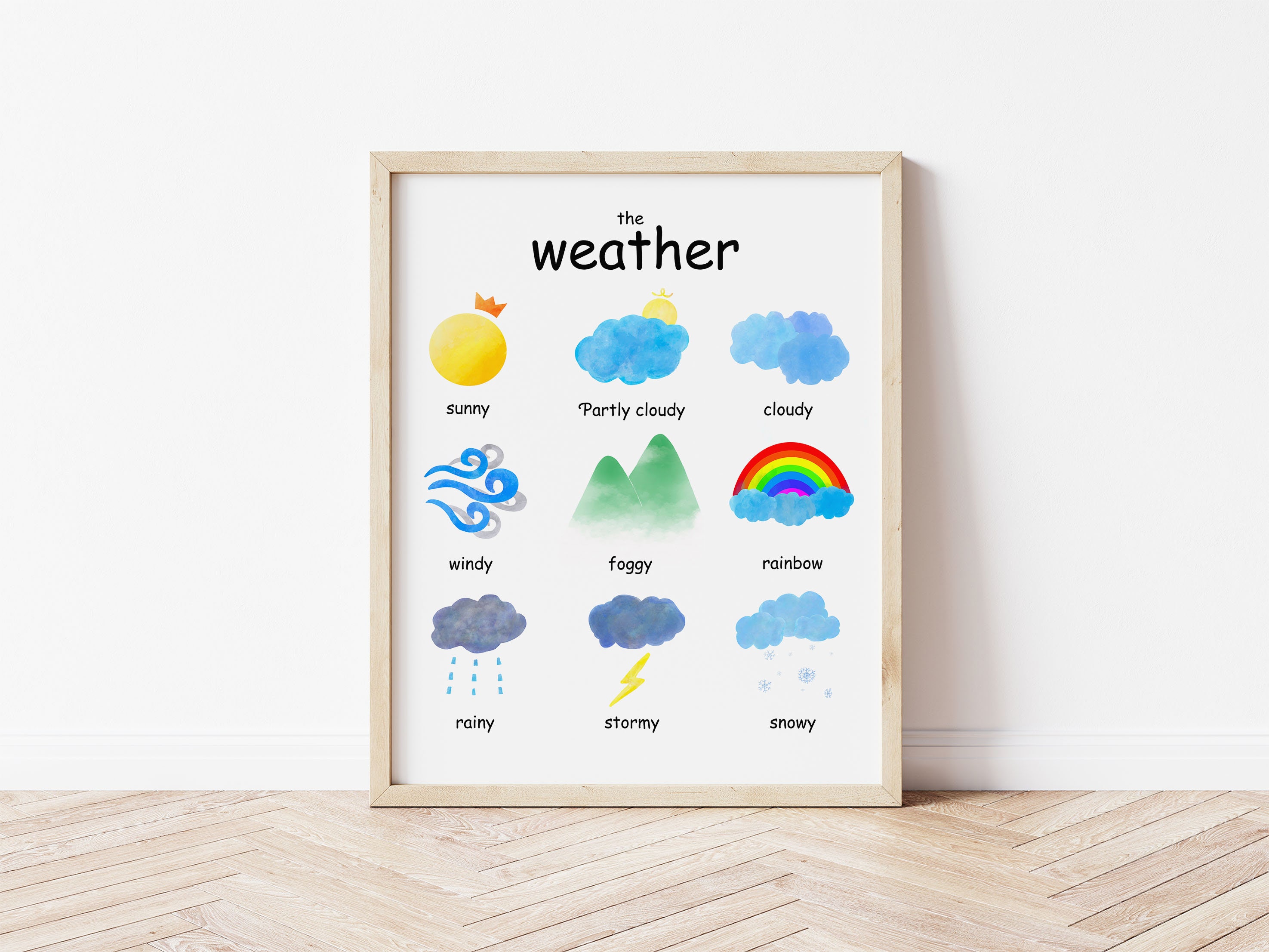 Weather chart weather clipart weather Printable weather | Etsy