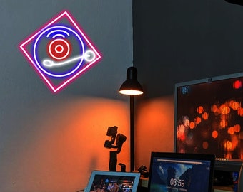 Neon Sign Record Player - Etsy