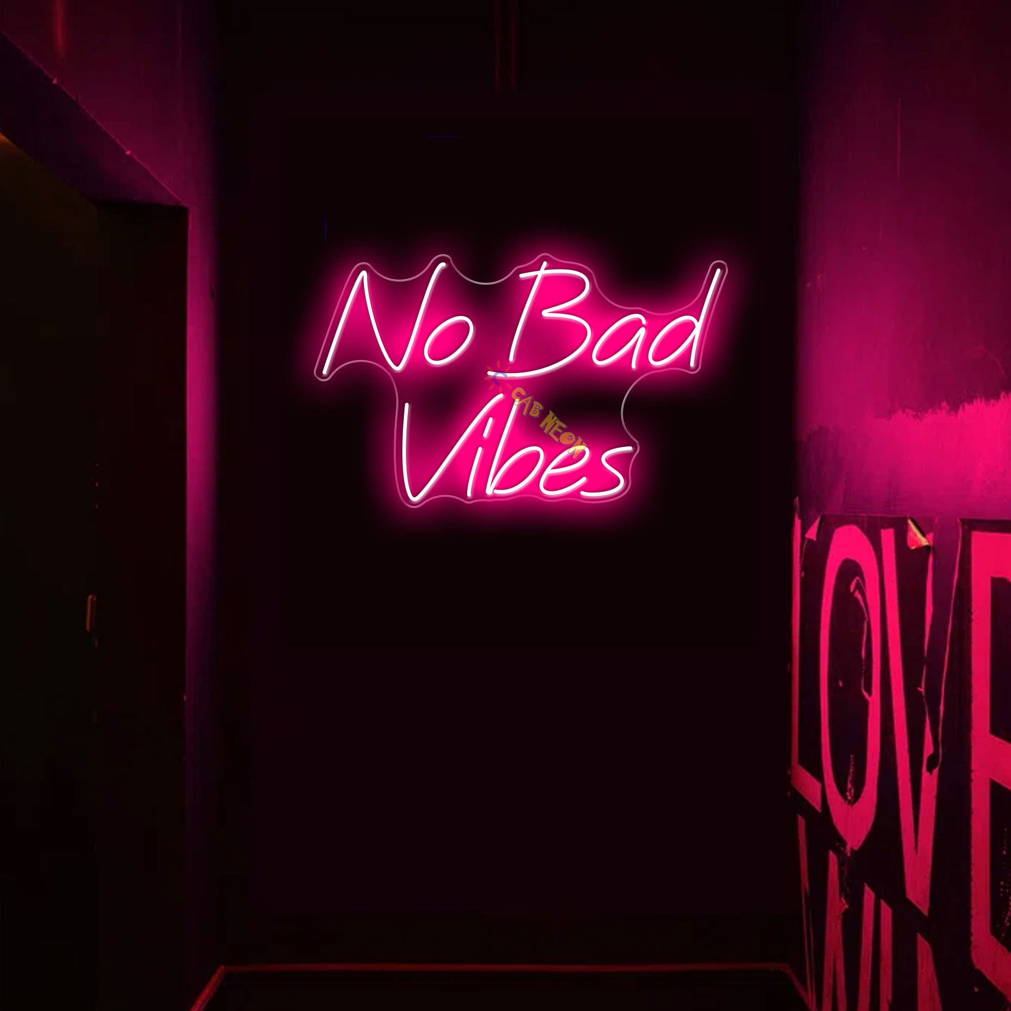 No Bad Vibes Neon Sign: Custom LED Party Light - Etsy