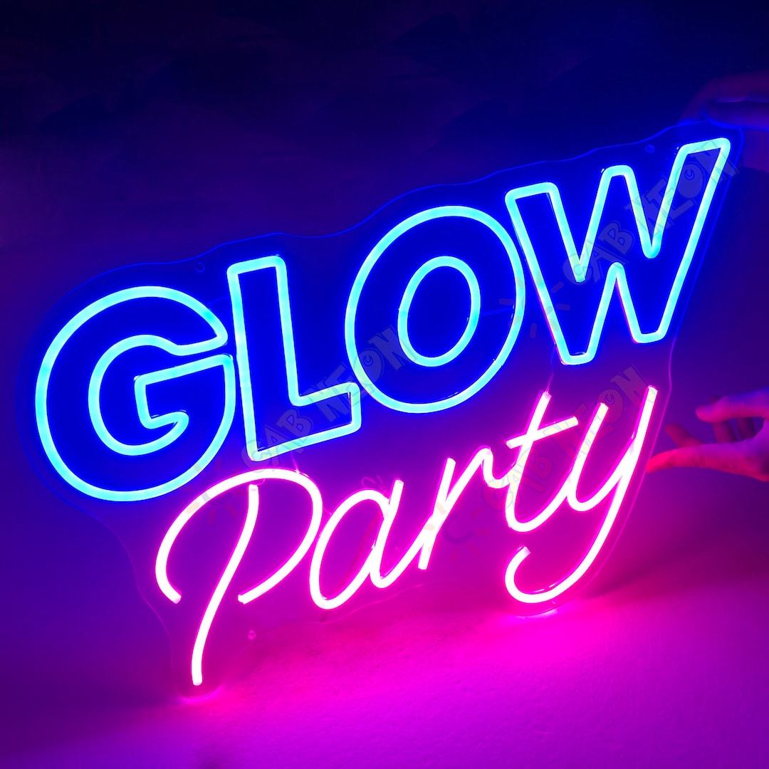 Custom Neon Sign, Glow Party Neon Sign, Neon Sign Wedding, Pink Neon ...