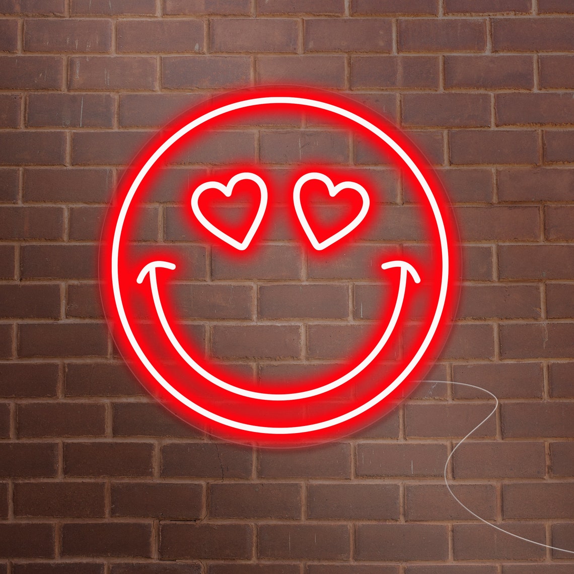 Neon Sign Custom Smiley Face Love Custom Neon Sign Face Neon | Etsy