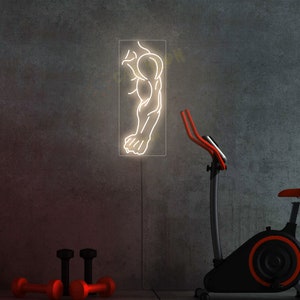 Arm Muscles Neon Sign , Gym Decorative Lights , Gym Room Sign, Workout ...