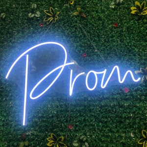 Prom Neon Sign Name Sign Prom Backdrop Prom Decor Booth Sign Welcome ...