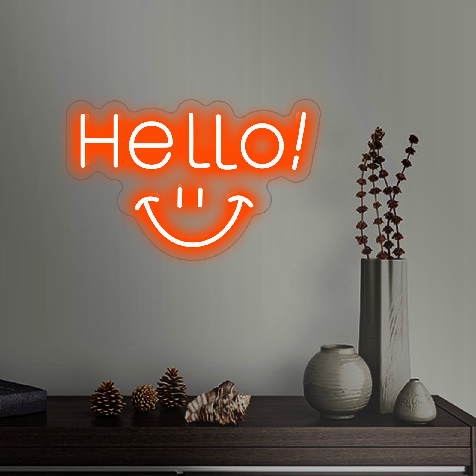 Hello Smiley Face Neon Sign: Kids Room Decor - Etsy