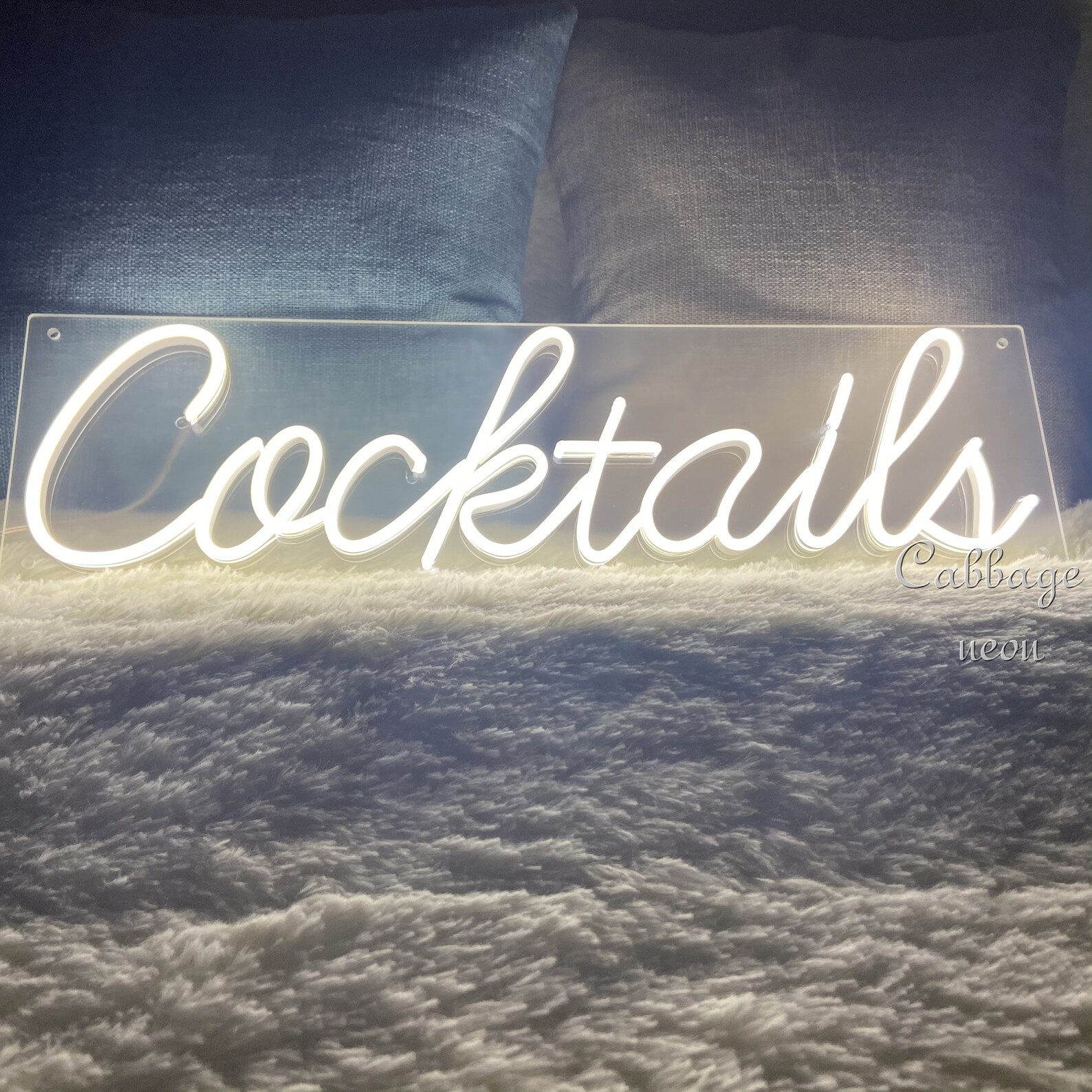 Cocktails Neon Sign LED Light Logo Red 'cocktails' - Etsy