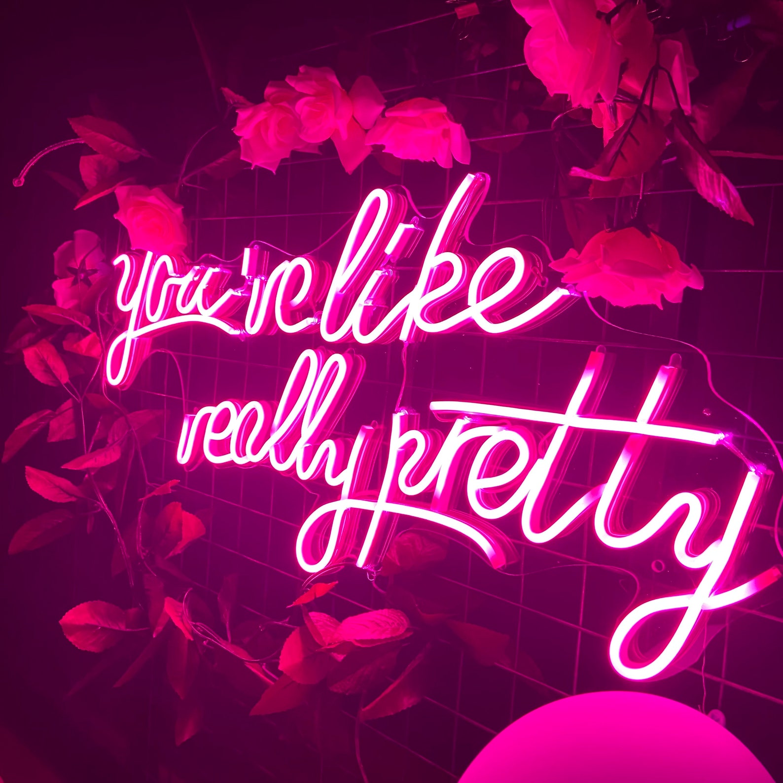 You're Like Really Pretty Neon Signs Pink Neon Light - Etsy