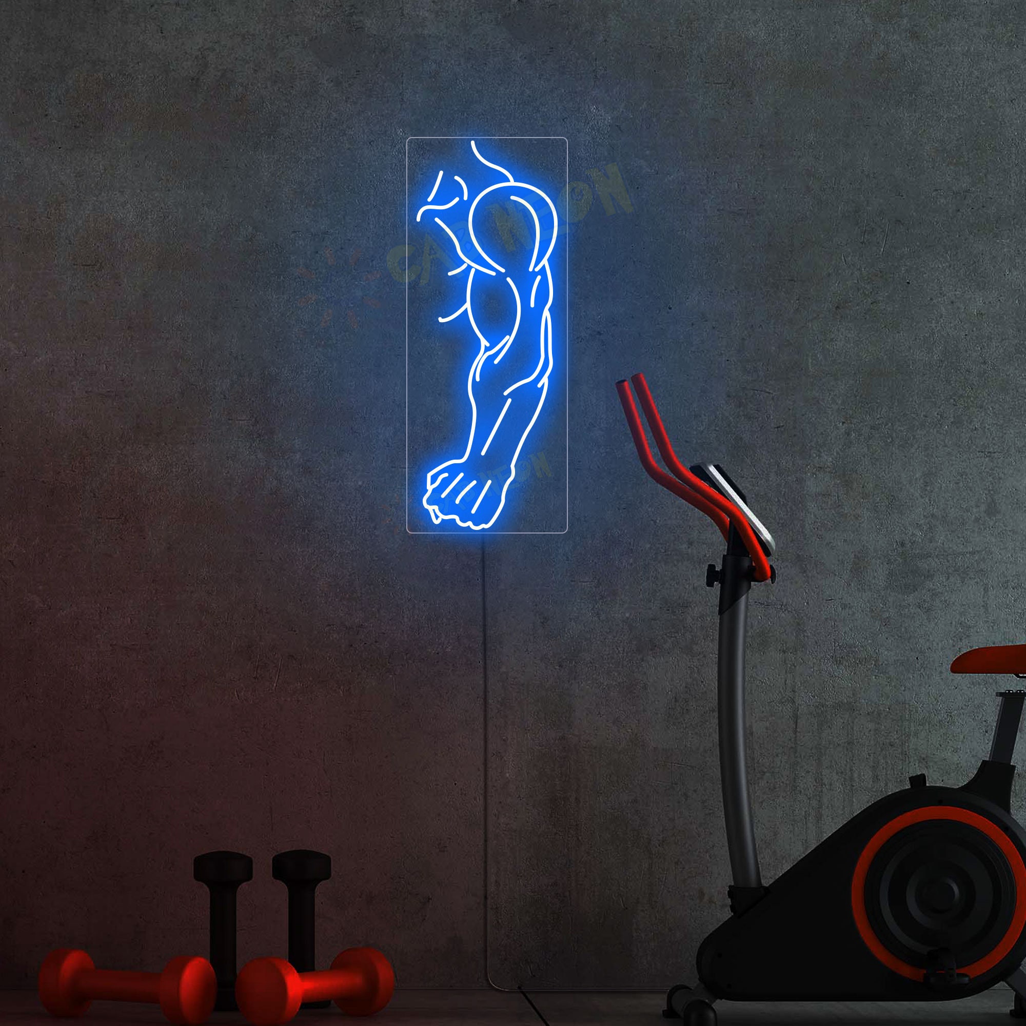 Arm Muscles Neon Sign: Gym Room Decor, Workout LED Light - Etsy