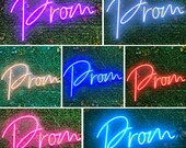Prom Neon Sign Name Sign Prom Backdrop Prom Decor Booth Sign - Etsy