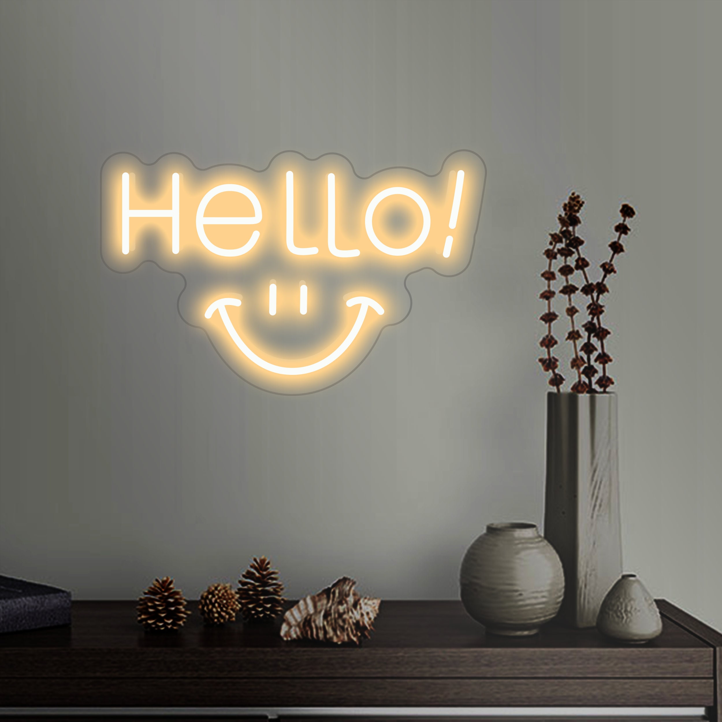 Hello Neon Sign Home Bedroom Children's Room Decoration - Etsy UK