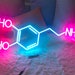 Dopamine Molecule Neon Sign for Hangings Wall Art Decor，custom Chemical ...