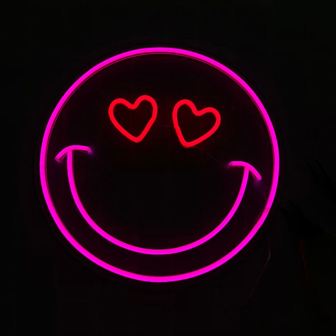 Neon Sign Custom Smiley Face Love Custom Neon Sign Face Neon | Etsy