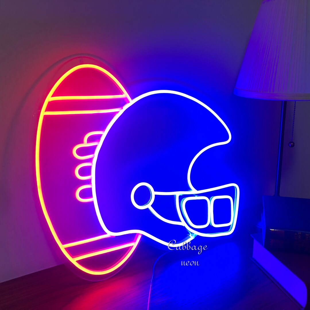 Cowboy Football Neon Light Rugby Neon Sign for Wall Decor Custom Sports ...