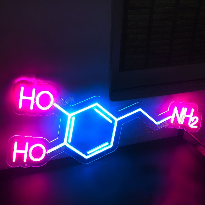 Dopamine Molecule Neon Sign for Hangings Wall Art Decorcustom - Etsy