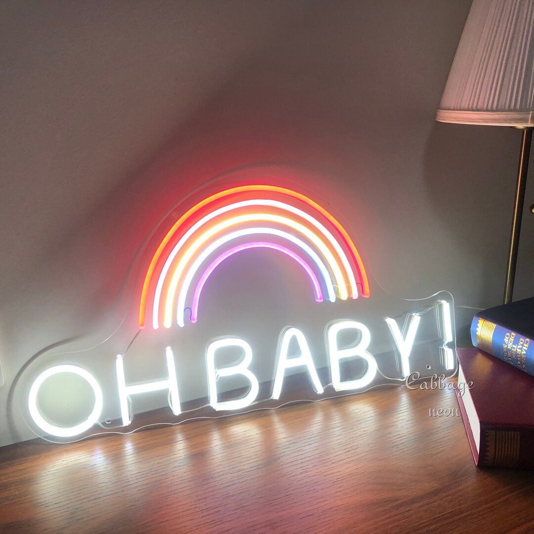 Oh Baby Neon Sign Neon Sign for Bedroom Neon Anime Garden Party Yard ...