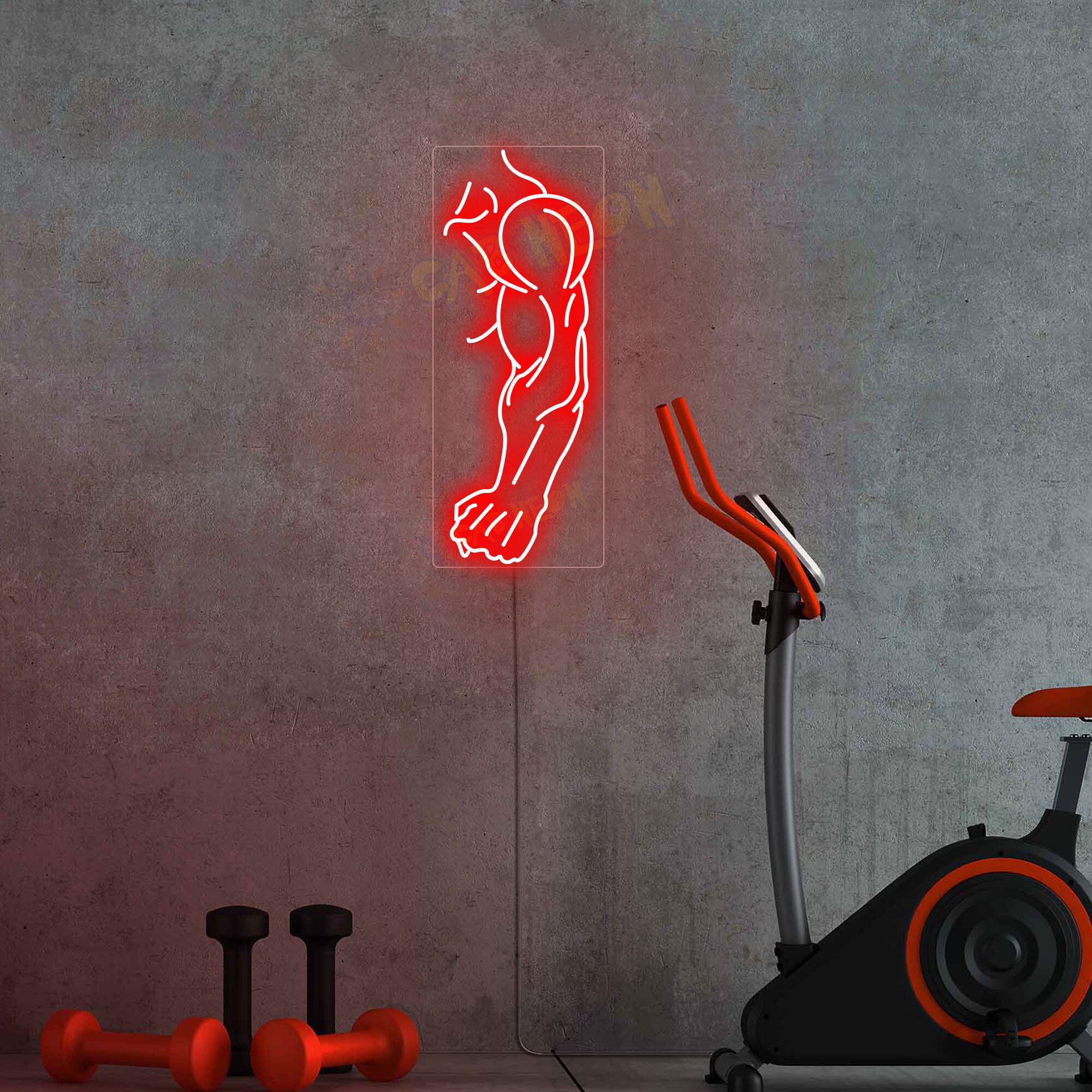 Arm Muscles Neon Sign: Gym Room Decor, Workout LED Light - Etsy
