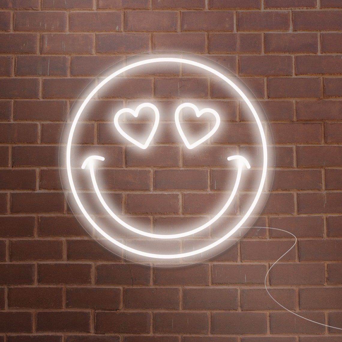Neon Sign Custom Smiley Face Love Custom Neon Sign Face Neon | Etsy