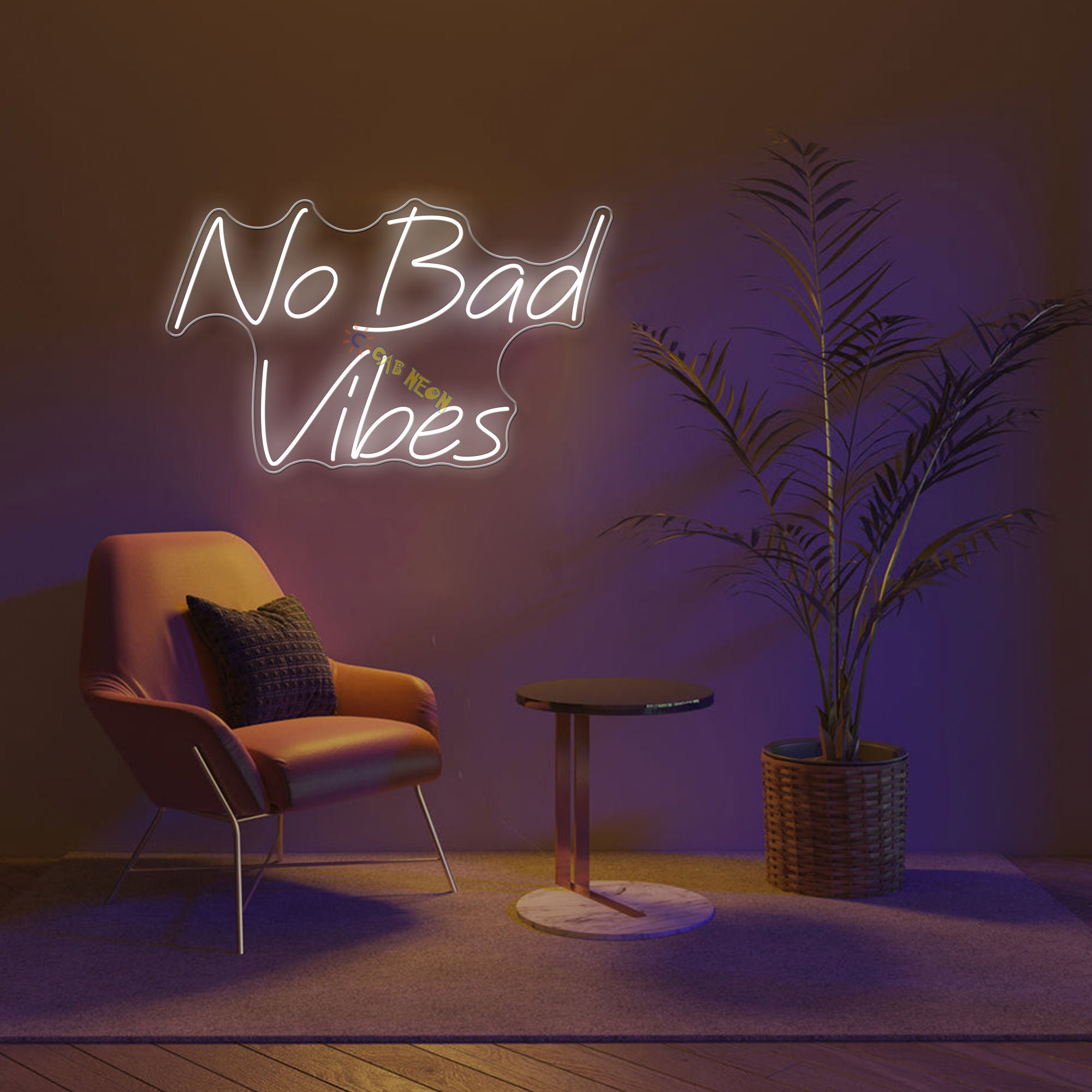 No Bad Vibes Neon Sign: Custom LED Party Light - Etsy