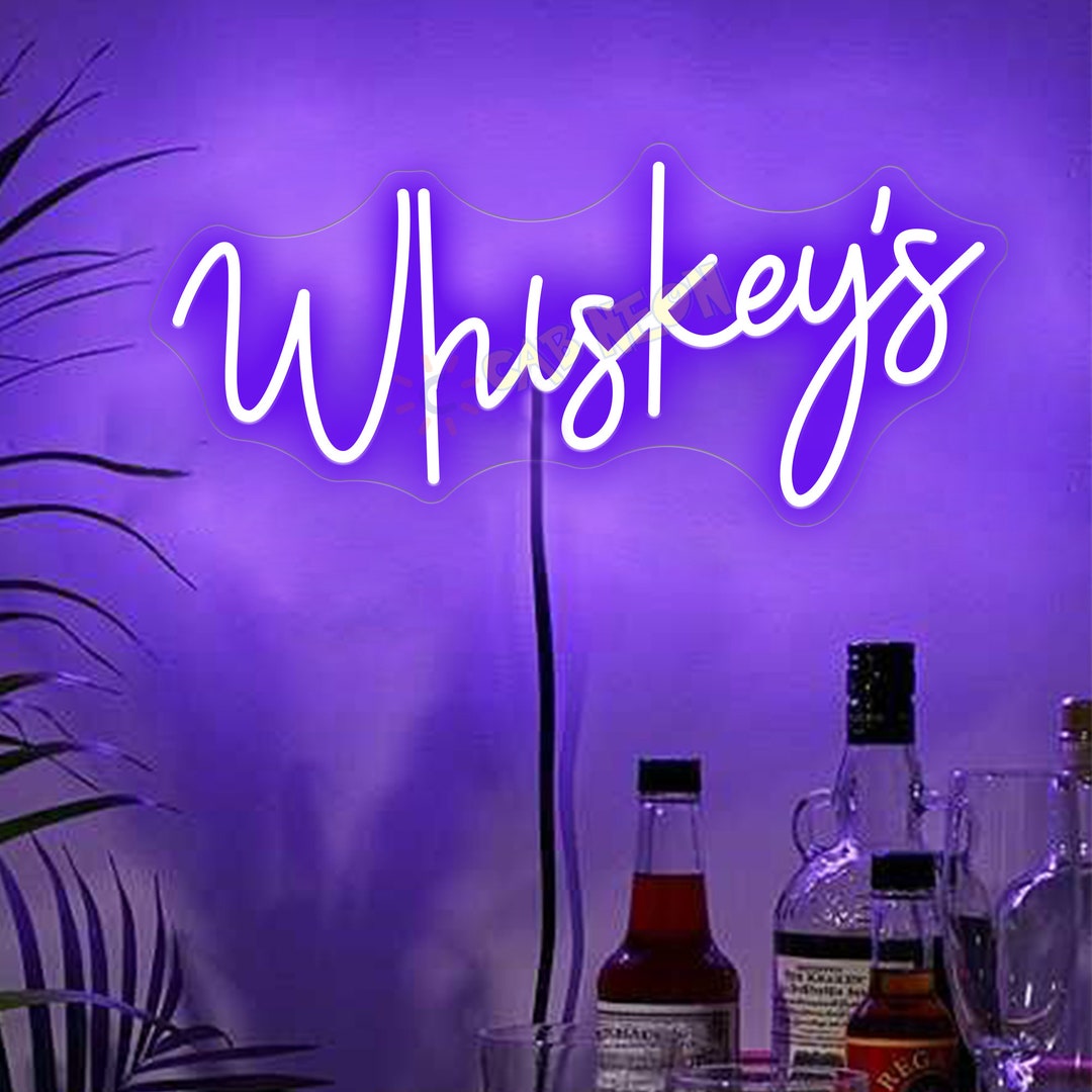 Whiskey Neon Signs Cocktails Beer Bar Club LED Acrylic Neon Lights Sign ...
