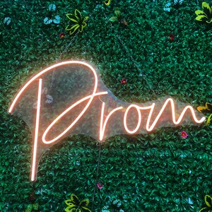 Prom Neon Sign Name Sign Prom Backdrop Prom Decor Booth Sign Welcome ...