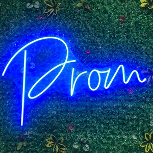 Prom Neon Sign Name Sign Prom Backdrop Prom Decor Booth Sign Welcome ...