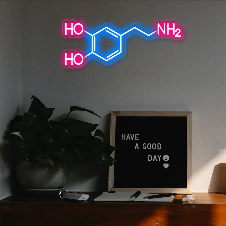 Dopamine Molecule Neon Sign for Hangings Wall Art Decorcustom - Etsy