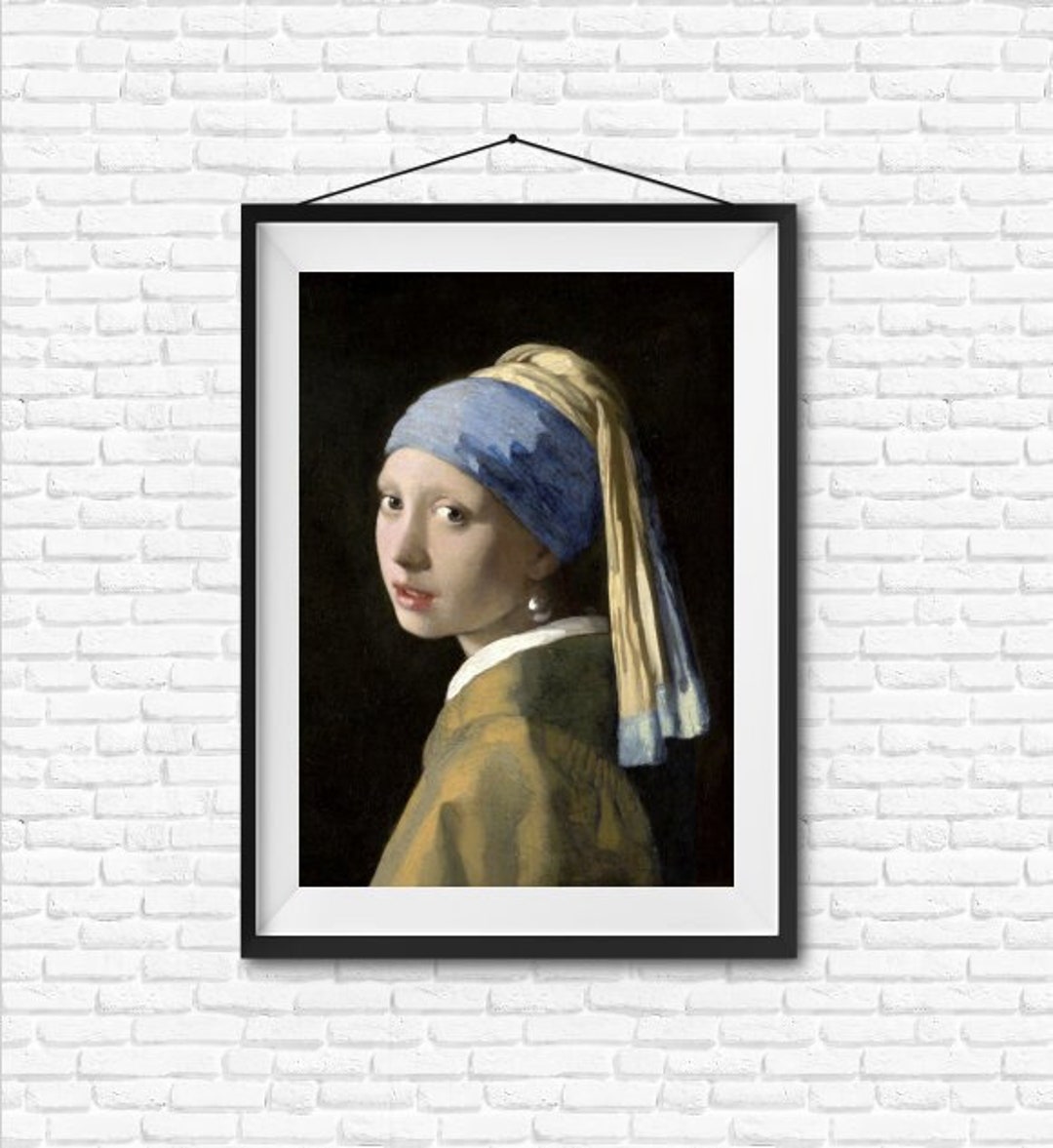 Vintage Art Print of Johannes Vermeers Girl With a Pearl Earring ...