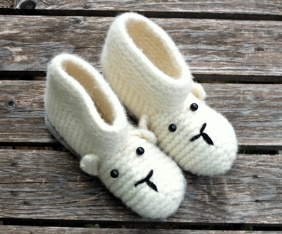 Funny Sheep Slippers Are Felted and Handmade in Austria Perfect Gift ...