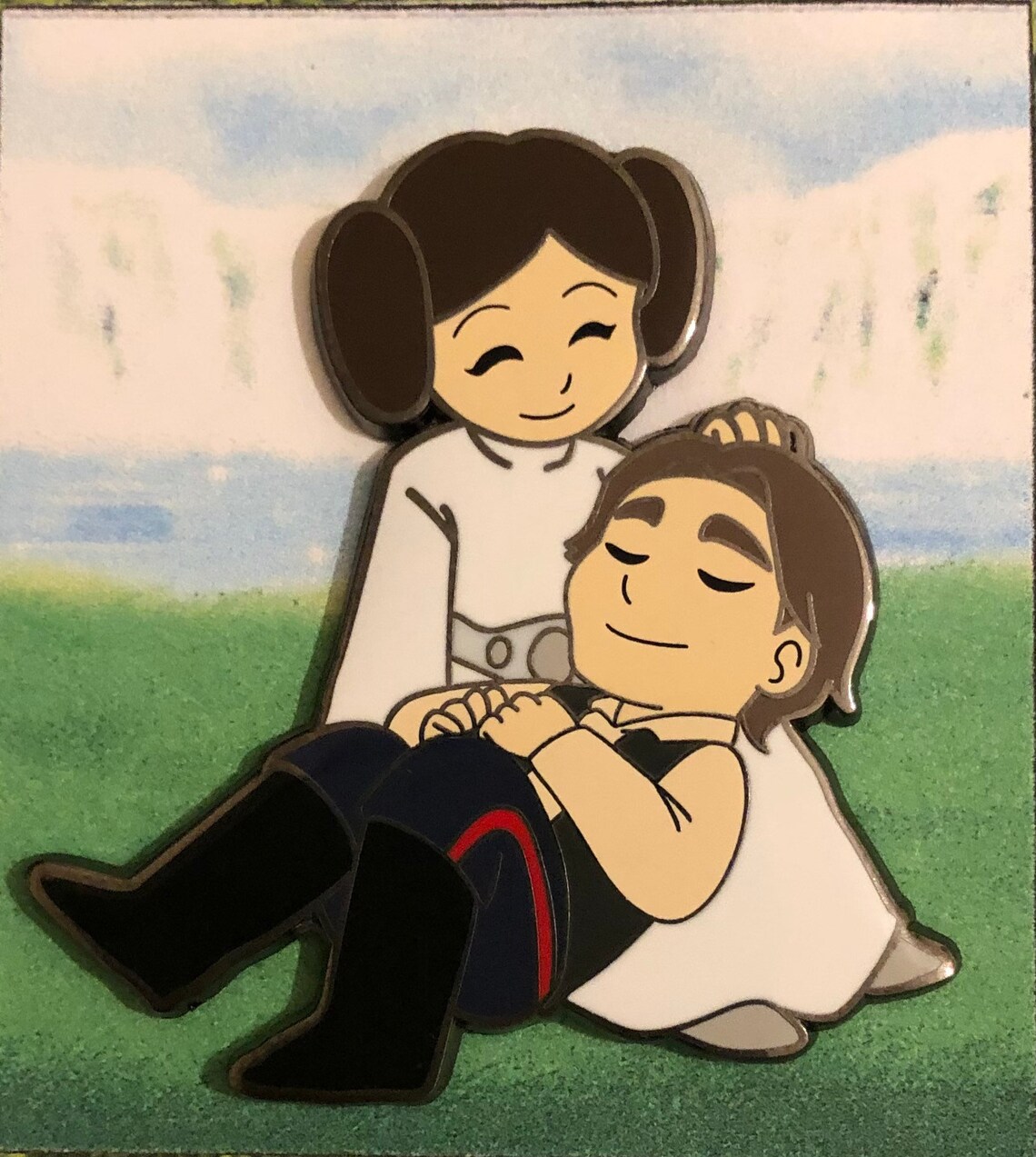 Fantasy Chibi Style Han Solo and Leia Pin - Etsy