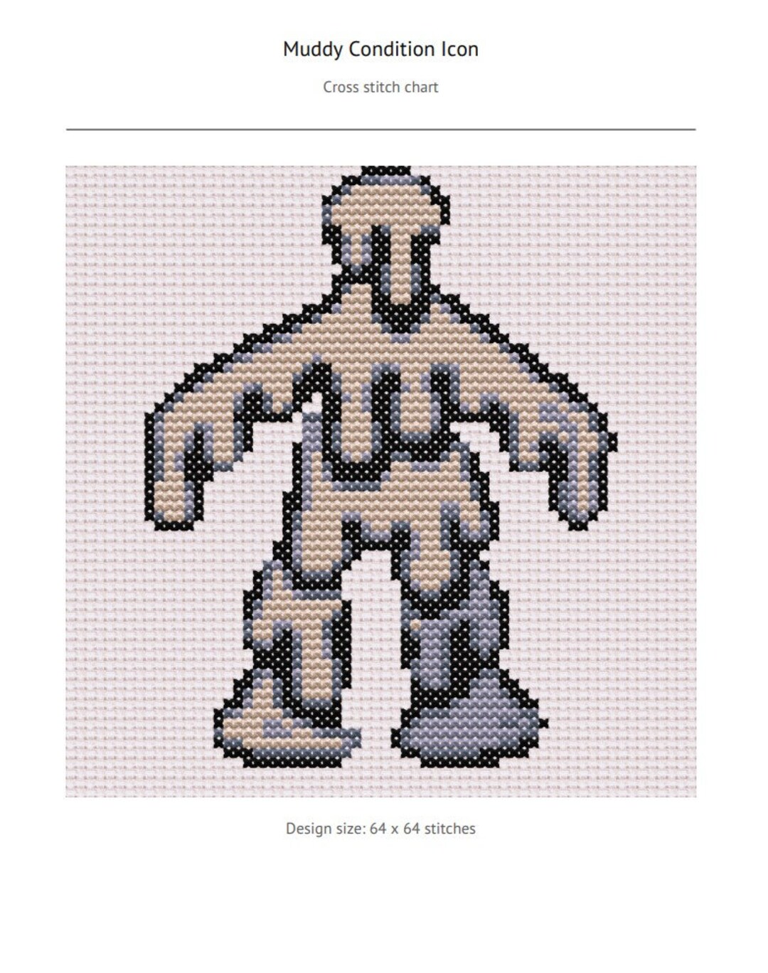 BG3 Muddy Condition Icon Cross Stitch Pattern - Etsy