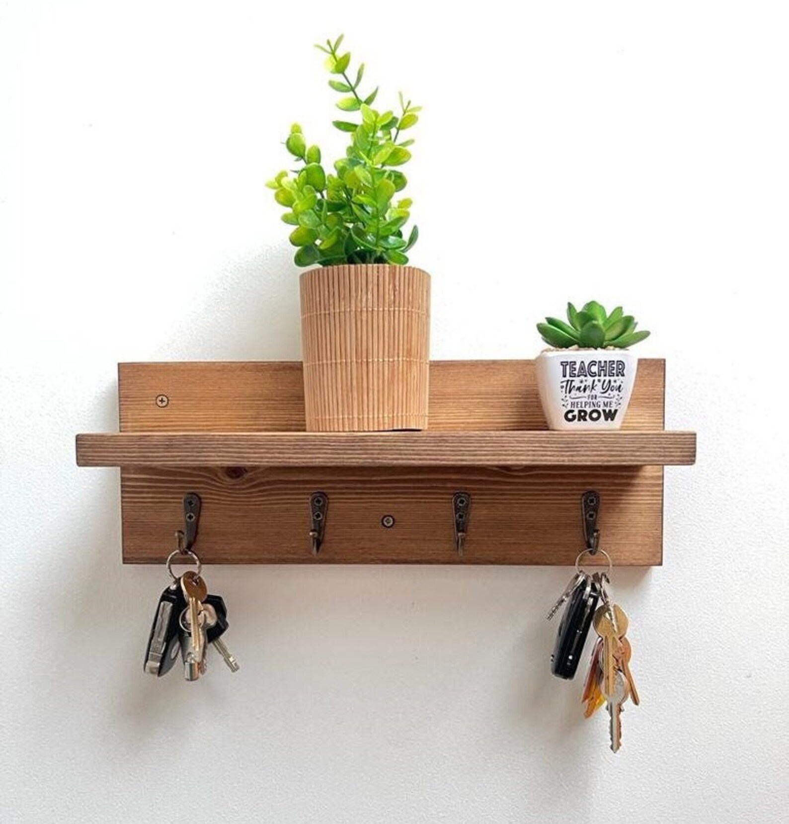 Wall Hanging Key Rack Key Holder Key Organiser With Shelf - Etsy