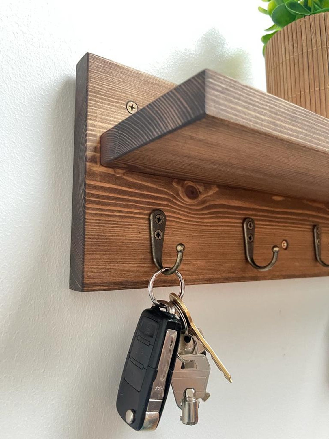 Wall Hanging Key Rack Key Holder Key Organiser With Shelf - Etsy