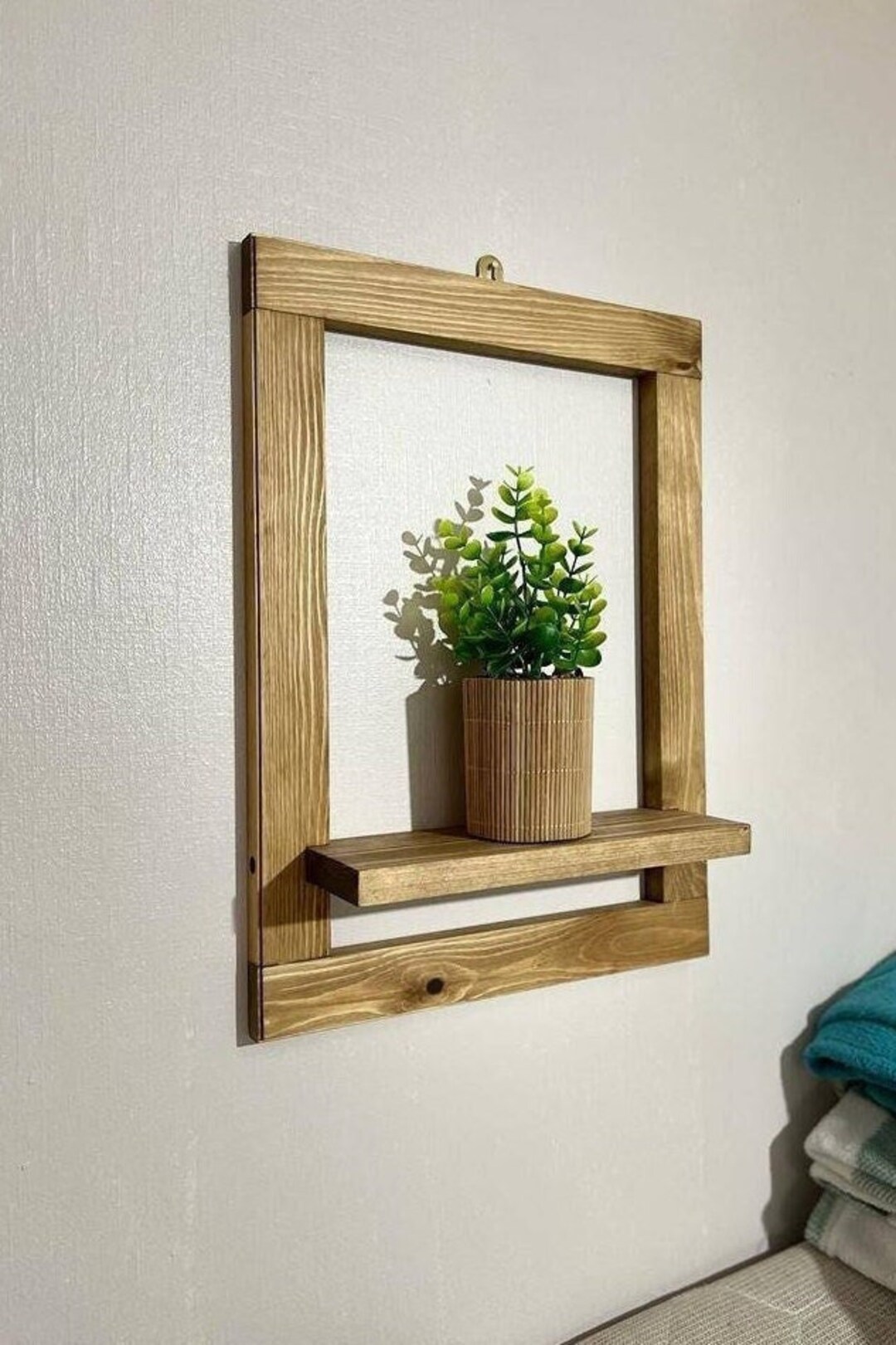 Picture Frame Shelf Rustic Handmade Floating Solid Wood Various Colours ...