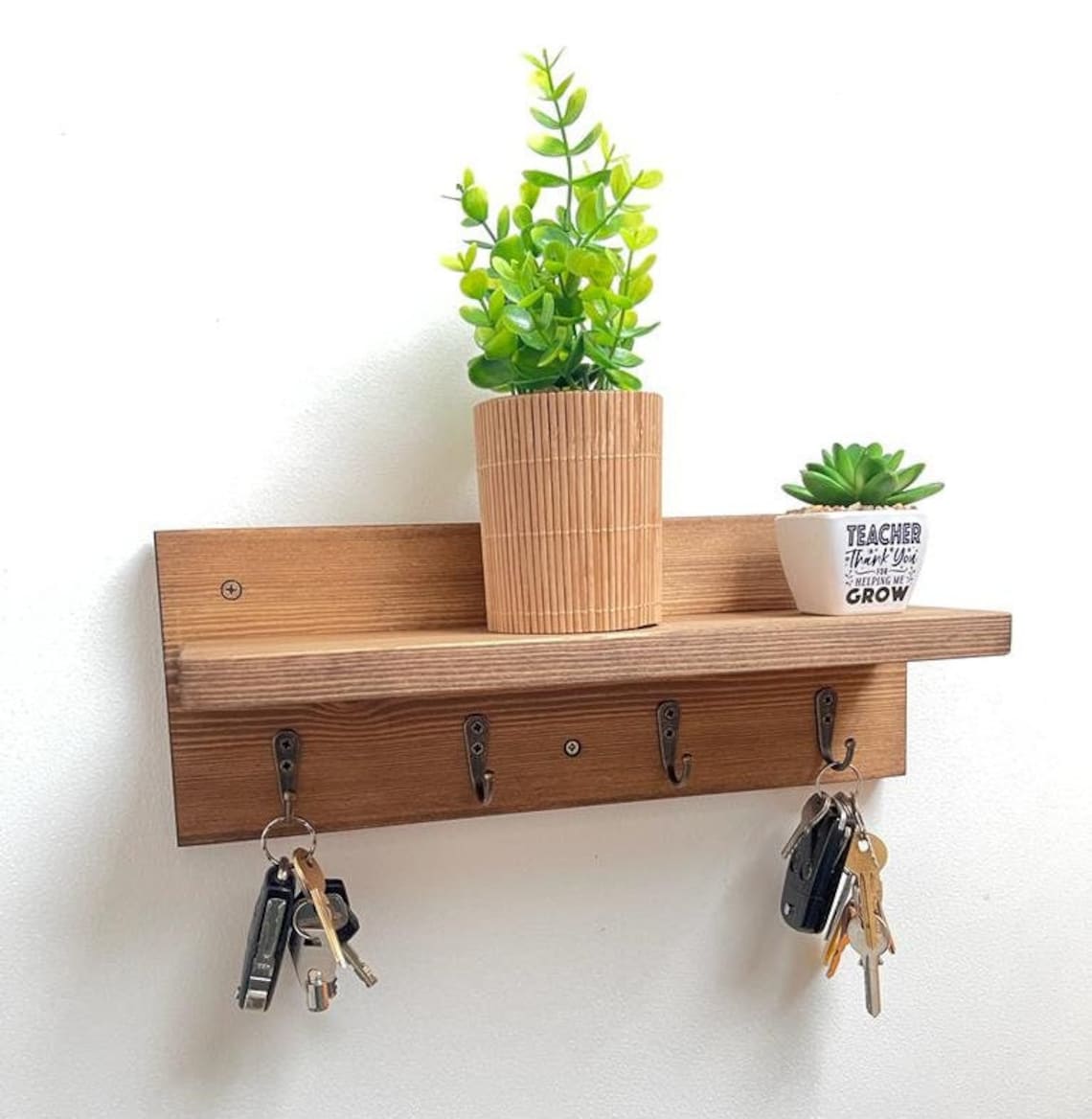 Wall Hanging Key Rack Key Holder Key Organiser With Shelf - Etsy