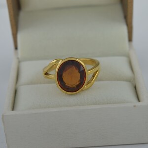 2-15 Ct Certified Ceylon Hessonite Gomeda Gemstone Panchdhatu Ring for ...
