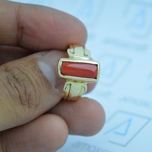 Certified Natural 3-10ct Red Coral Gemstone Vedic Astrology Panchdhatu ...
