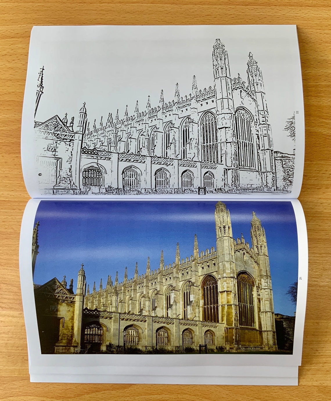 Colorscape cambridge Colouring Book - Etsy