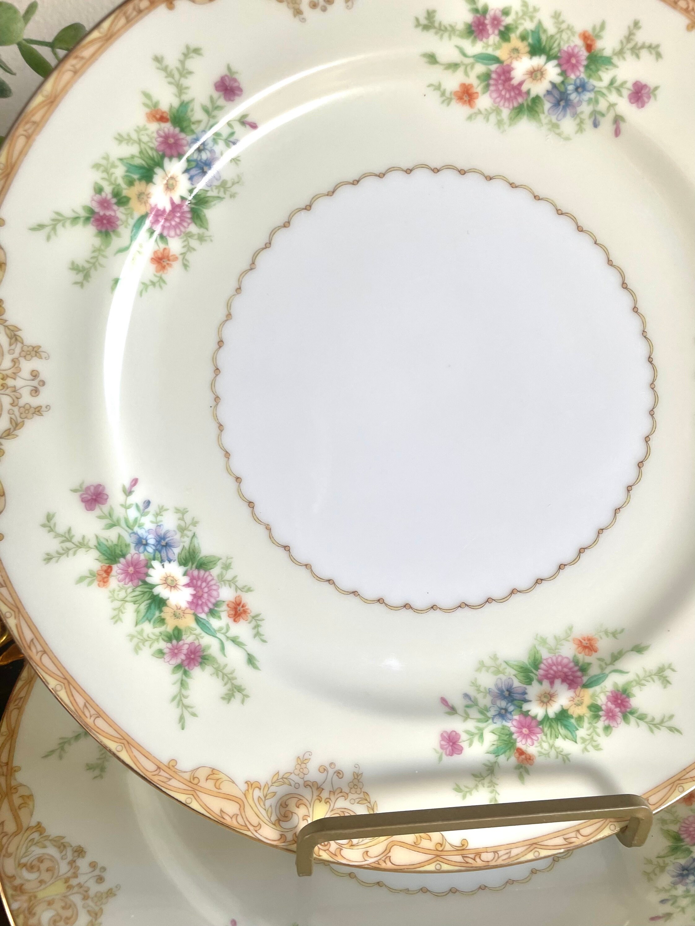 Vintage Noritake Morimura ‘ahlen’ Fine China Set of Five Dinner Plates ...